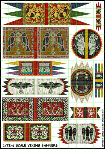 1/72nd Viking Banners - Little Big Men Studios