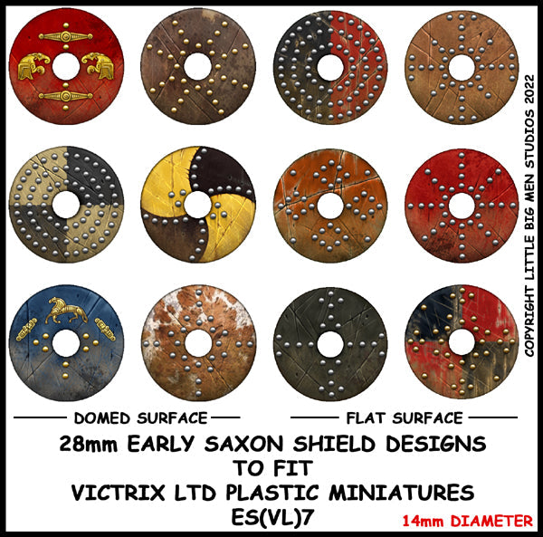 Early Saxon Shield Designs 7 - Little Big Men Studios