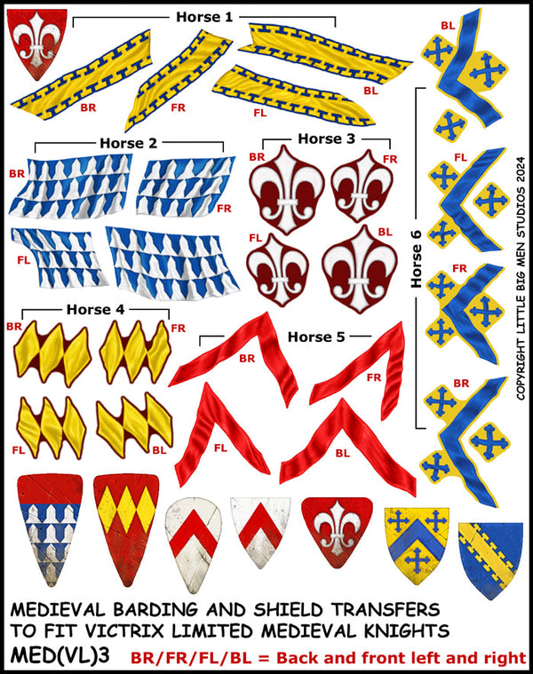 Medieval Barding and Shield Transfers 3 - Little Big Men Studios